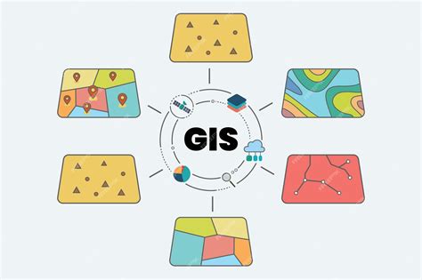 Premium Vector Gis Spatial Data Layers Concept