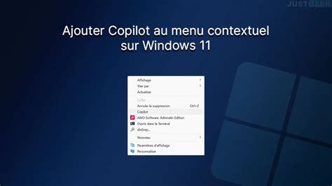 Windows Ajouter Copilot Au Menu Contextuel