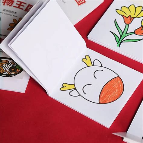 항상 미니 색칠하기 책 미술 계몽 색칠하기 책 휴대용 및 컴팩트 그림책 그래피티 그림 배우기 학습 및 교육