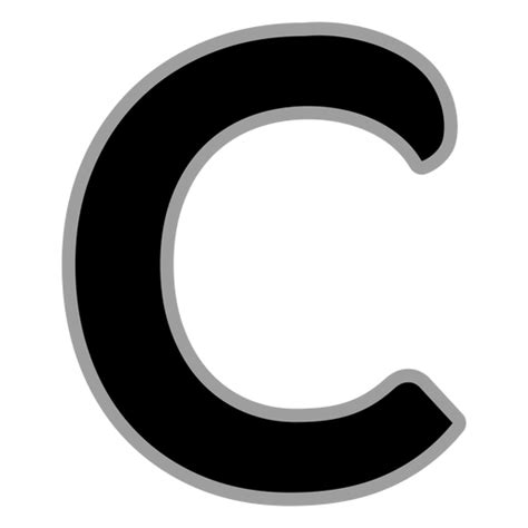 Curly C Flat Alphabet Png And Svg Design For T Shirts
