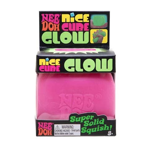 Glow Nee Doh Squishy Stress Cube Assorted Colors Showcase