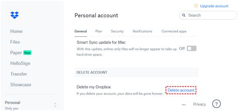 How To Delete Dropbox Account From Computer Permanently