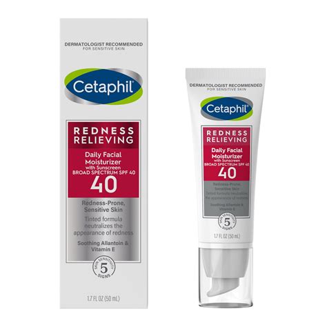 Cetaphil Redness Relieving Daily Facial Moisturizer Spf 40 17 Fl Oz
