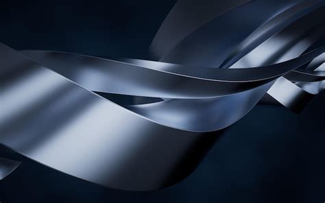Premium Photo Metallic Curve Geometry Background 3d Renderingtwine