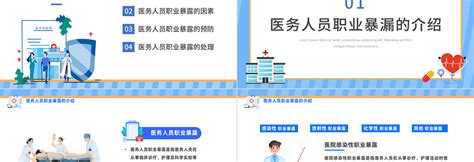 2023医务人员职业暴露培训ppt插画风医务人员职业培训课件模板免费下载 Ppt模板 办图网