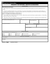 Va Form 10 10172 Download Fillable Pdf Or Fill Online Request For