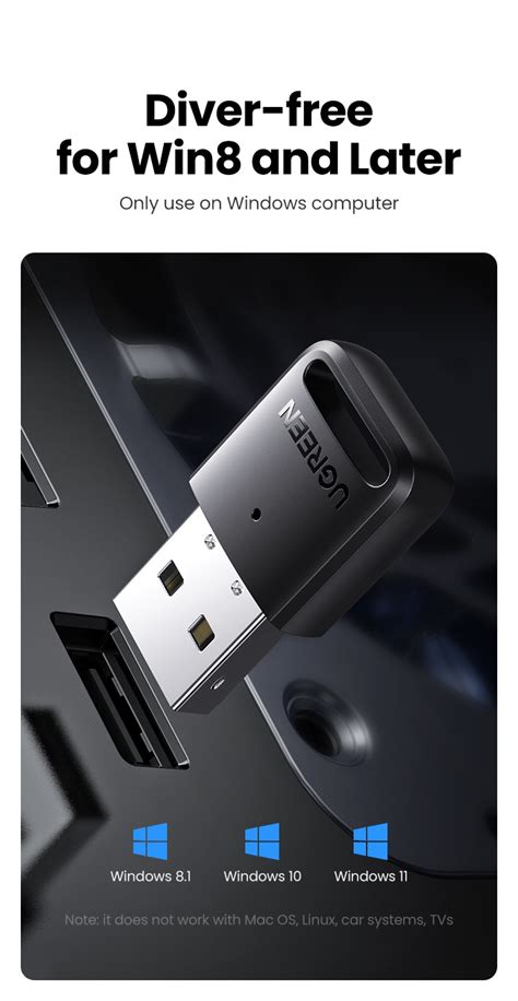 Ugreen Usb Bluetooth 53 Dongle Adapter For Pc Speaker Wireless Mouse