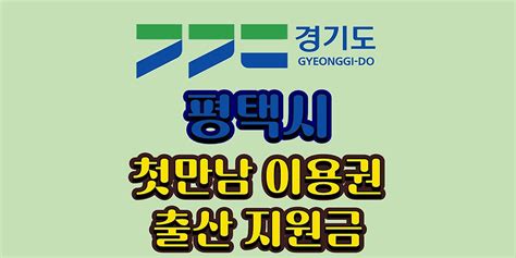 경기도 평택시 임신 출산 지원금 혜택 총정리 최신