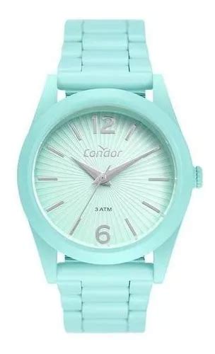 Reloj Condor Para Mujer Color Azul Claro Correa Impermeable Color