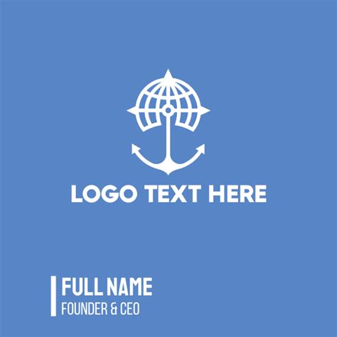 World Anchor Compass Globe Business Card Brandcrowd Business Card Maker