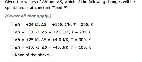 Solved Given The Values Of Ah And As Which Of The Following