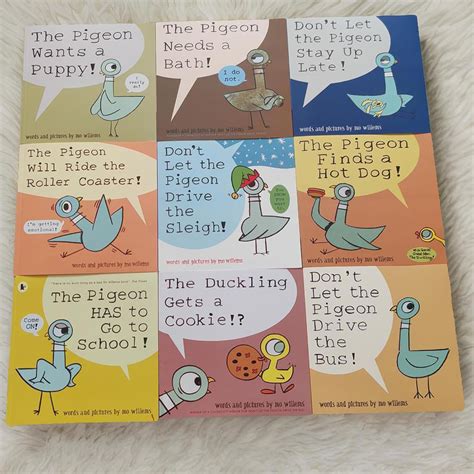 9pcs Mo Willems Pigeon Books Dont Let The Pigeon Drive The