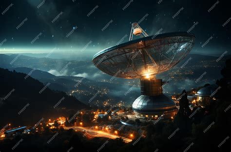 Premium Ai Image Aradartelescopeisshownwiththemilkyabovespac