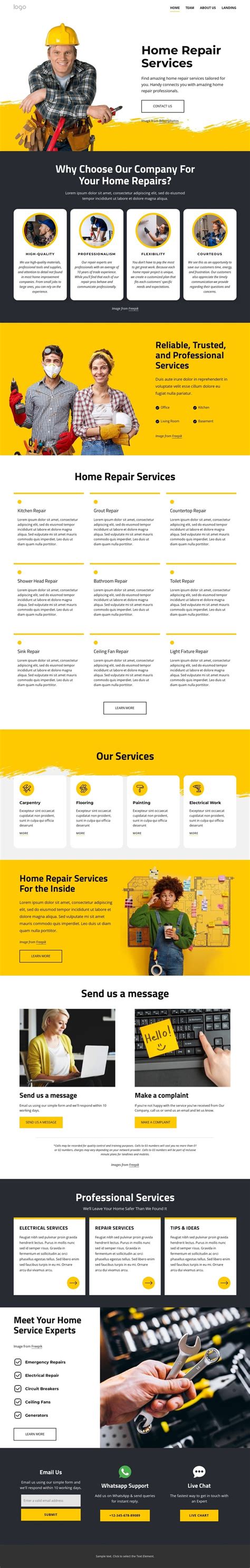 Local Home Repair HTML Template By Nicepage