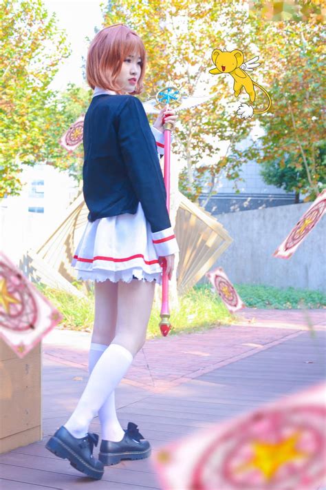 【cos正片】是萌王本人了《魔法少女樱》小樱cosplay欣赏 萌次元