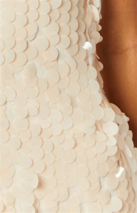 Feelin 22 Cream Sequin Mini Dress Beginning Boutique Au