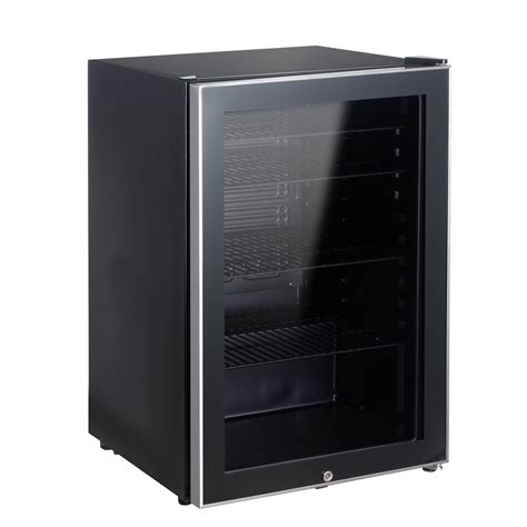 Electriq 115 Litre Drinks Fridge Black With Stainless Steel Trim