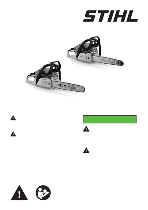 User Manual Stihl Ms English Pages