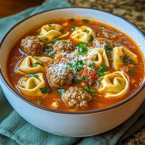 Irresistible Meatball Soup With Cheese Tortellini To Savor