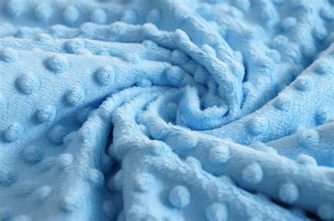 Light Blue Minky Dot