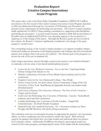 Free 10 Grant Program Evaluation Samples In Pdf Doc