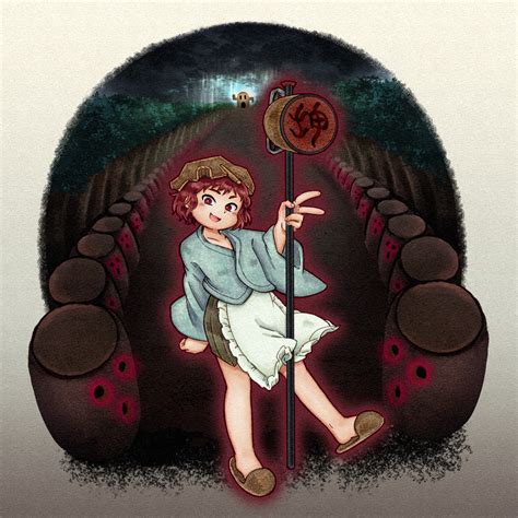 Safebooru 1other Androgynous Apron Blue Kimono Bright Pupils Brown