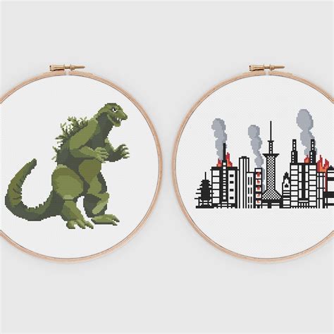 Godzilla Pattern Etsy