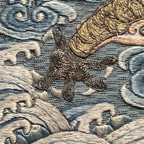 Antique Chinese Silk Dragon Roundel 1800s Qing Dynasty Mad Van Antiques