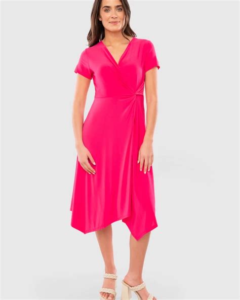 Ity Surplice Midi Dress W Side Detail Hubventory Wholesale Marketplace