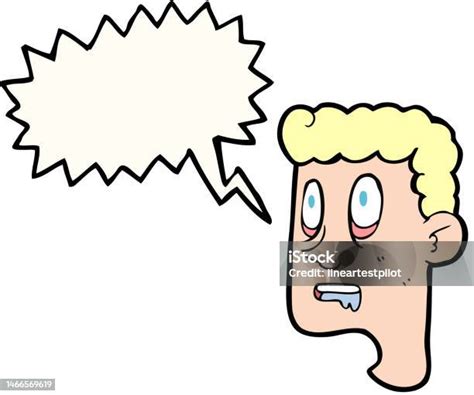 Dessin À Main Levée Discours Bulle Dessin Animé Regarder Lhomme Baver