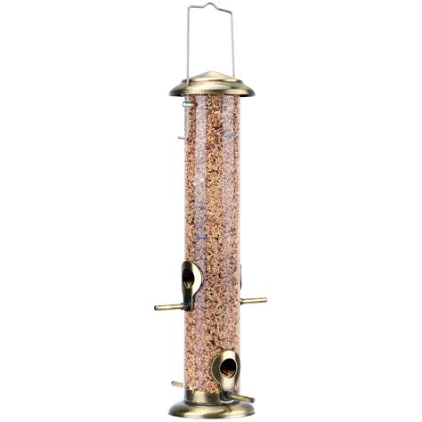 Kingsyard Bird Feeders For Outside Thick Tube Bird Feeder With Steel