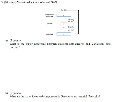 solved 5 10 points variational auto encoder and gan a 5