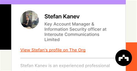 Stefan Kanev Key Account Manager And Information Security Officer At