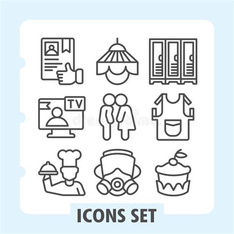 Icons Set Outline Home Stock Illustrations 123940 Icons Set Outline