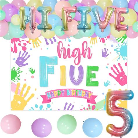 Hi Five Birthday Party Decorations For Girls 5th Birthday Decorations