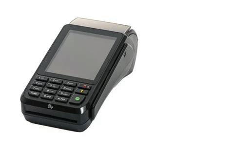 terminal de pago para aceptar dinero de tarjetas de plástico sobre