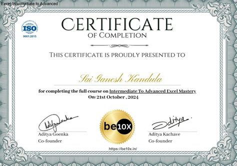 Sai Ganesh On Linkedin Excel Dataanalysis Certification Learning