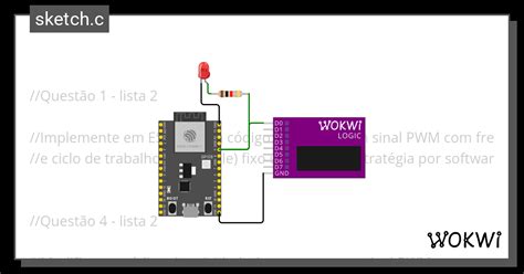 Questão 4 Lista 2 Wokwi Esp32 Stm32 Arduino Simulator