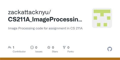 Github Zackattacknyucs211aimageprocessingassignment Image