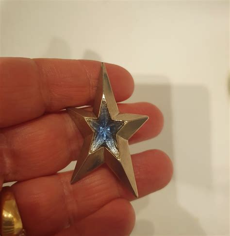 Brooch Thierry Mugler Vintage Silver Color Collectible Vintage Brooch
