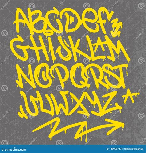 Graffiti Alphabet Stock Vector Illustration Of Doodle 115905719