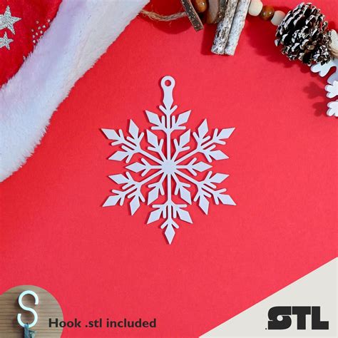 Snowflake Stl 3d Snowflake Design For 3d Printing Christmas Ornament Holiday Decor 3d