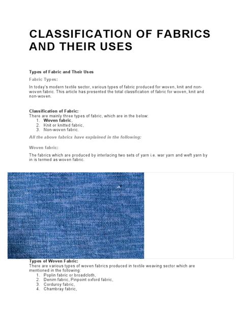 1 5 classification of fabrics pdf textiles knitting