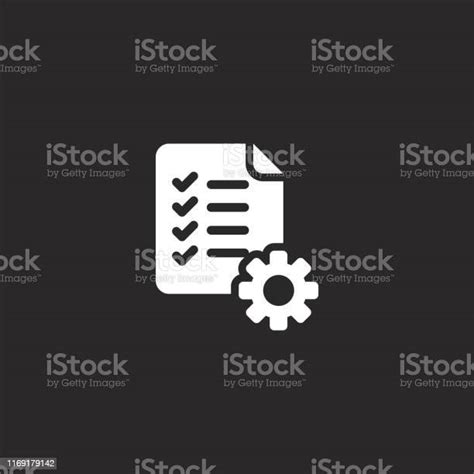 清單圖示填充清單圖示的網站設計和移動應用程式開發在黑色背景上隔離的填充支援服務集合的清單圖示向量圖形及更多剔格圖片 剔格 剪貼板 同意