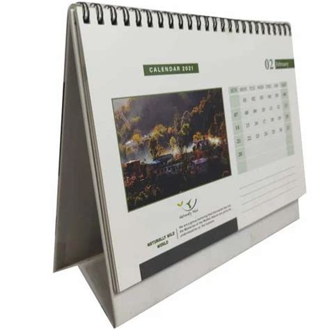 Plastic Digital Printed Spiral Binded Table Top Calendar At Rs 70piece