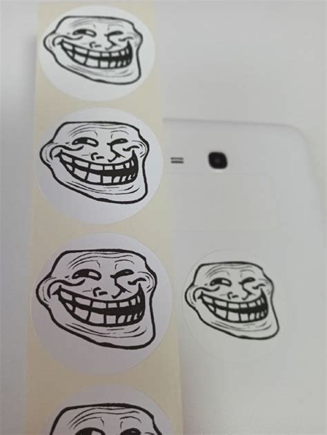 Pack Sticker Troll Face Meme 50 500 Gag Prank Sticker Gesicht Etsy De