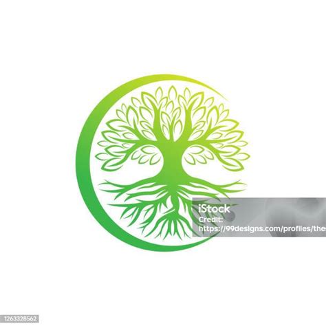 트리 로고 디자인 벡터 일러스트레이션 자연 농업 및 농장 사업을위한 창조적 인 디자인 개념의 추상 나무 로고 벡터 트리 로고 아이콘 기호 및 기호 벡터 디자인 그림입니다