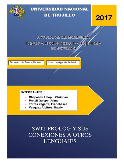 Swit Prolog Y Sus Conexiones A Otros Lenguajes De Programacion Pdf Java Lenguaje De