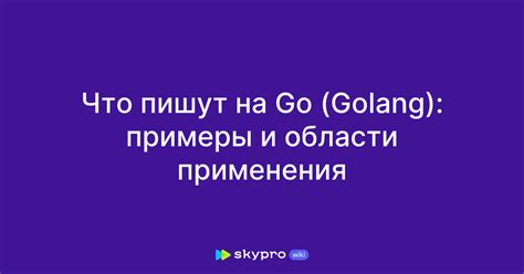 Что пишут на go golang примеры и области применения