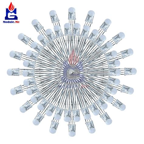 50pcslot Multicolor 4 Pin 5mm Rgb Led Diode Light Lamp Tricolor Round